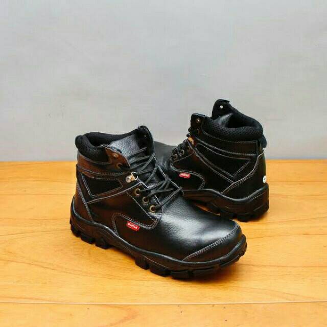 Jual Sepatu safety boot bahan kulit | Shopee Indonesia