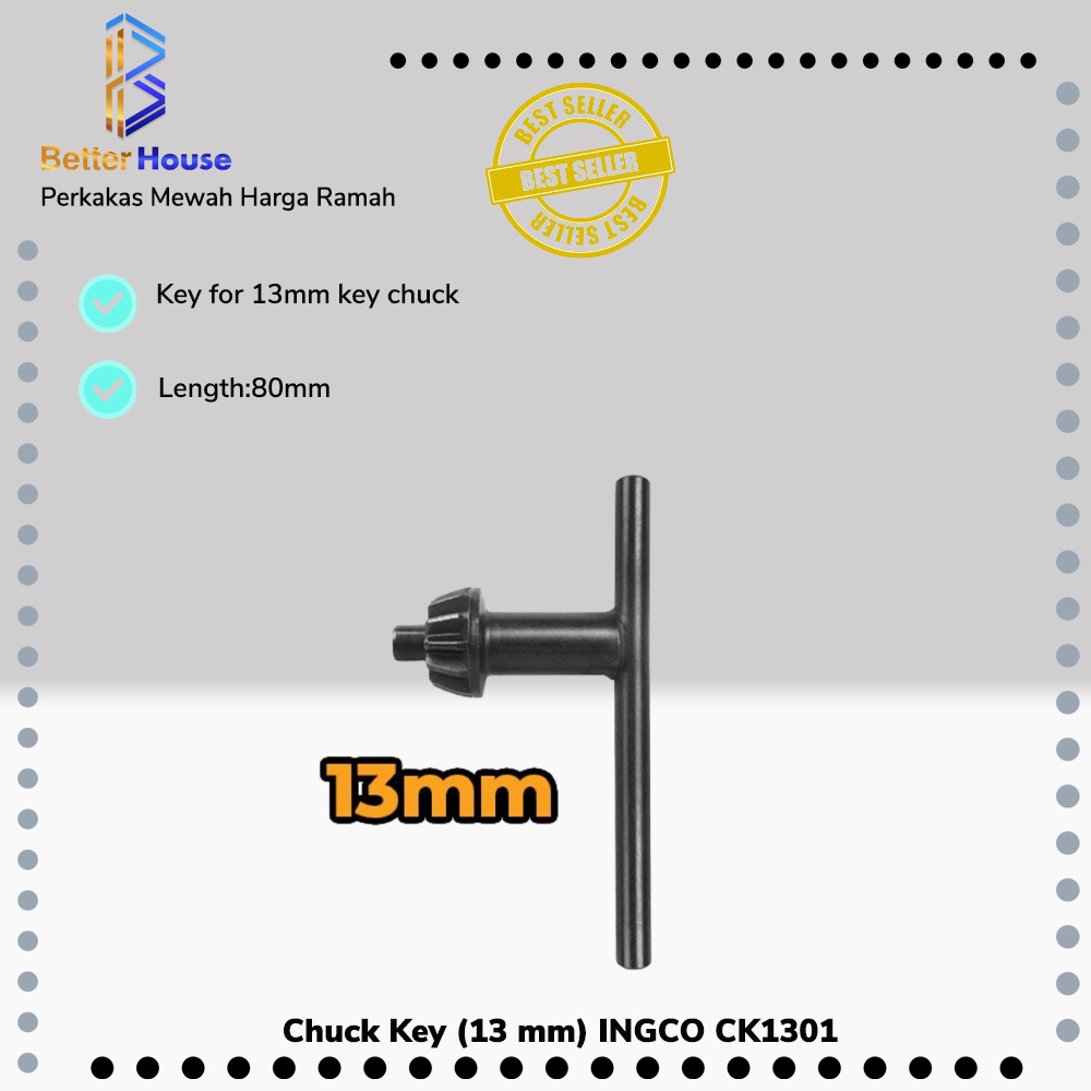 Jual Chuck Key (13 mm) INGCO CK1301 - Kunci Cak Kepala Mata Bor Listrik ...