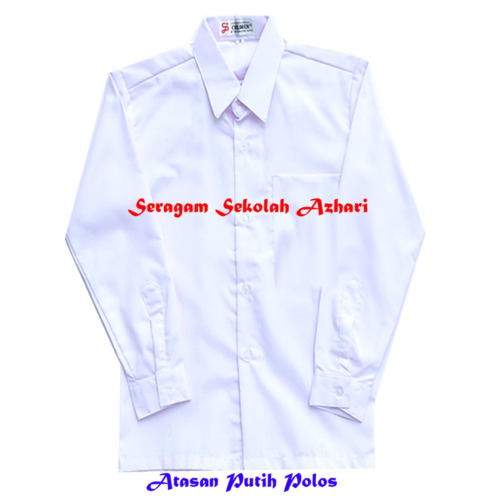 Jual BAJU PUTIH POLOS LENGAN PANJANG-BAJU KERJA PUTIH POLOS PANJANG ...