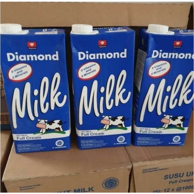Jual Diamond Susu UHT Plain 1 Lt Susu Segar Sembako Cikarang | Shopee ...