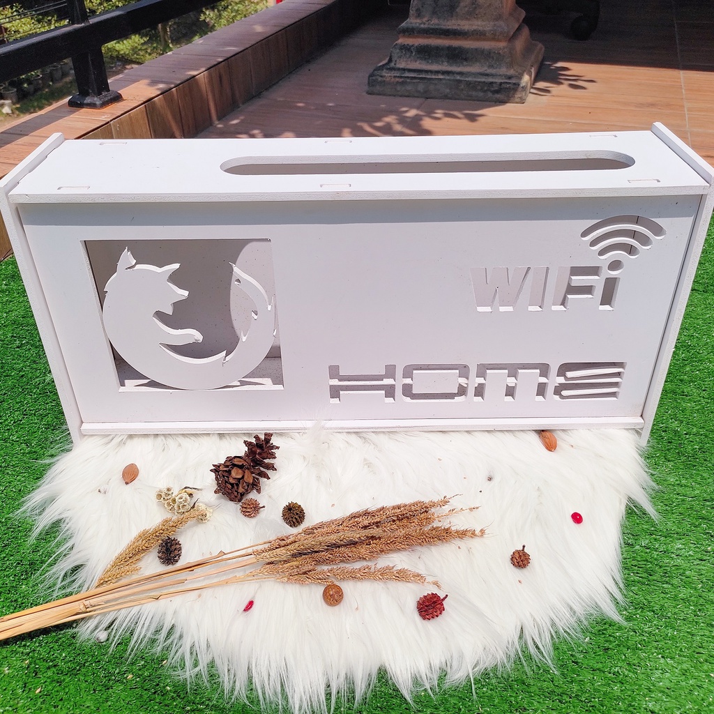 Jual Kotak Penyimpanan Box Router Wifi Rak Kotak Hiasan Penyimpanan ...