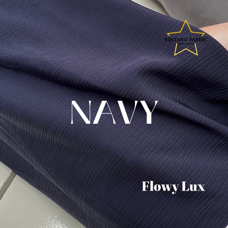 Jual Bahan Kain Flowy Lux Youryu Crinkle Airflow 0,5 meter | Shopee ...