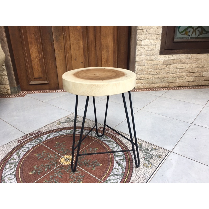 Jual KURSI BULAT TREMBESI / MEJA RUSTIC / MEJA KOPI / MEJA SUDUT ...