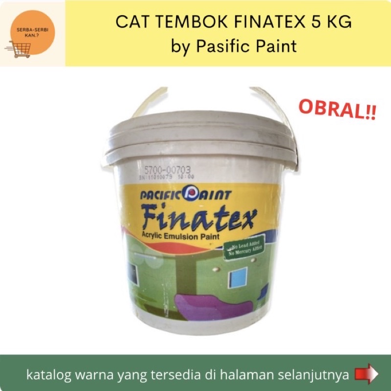 Jual CAT TEMBOK FINATEX 5 KG BY PACIFIC PAINT | Shopee Indonesia