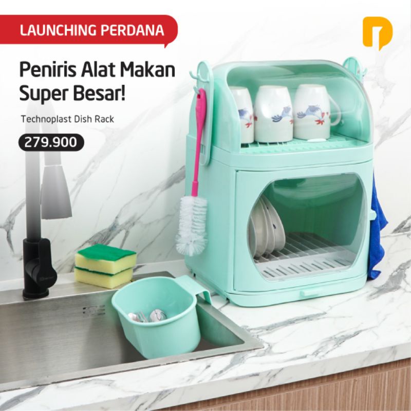 Jual Rak Piring Technoplast Dish Rack | Rak Dapur Rak Piring Jumbo Rak ...