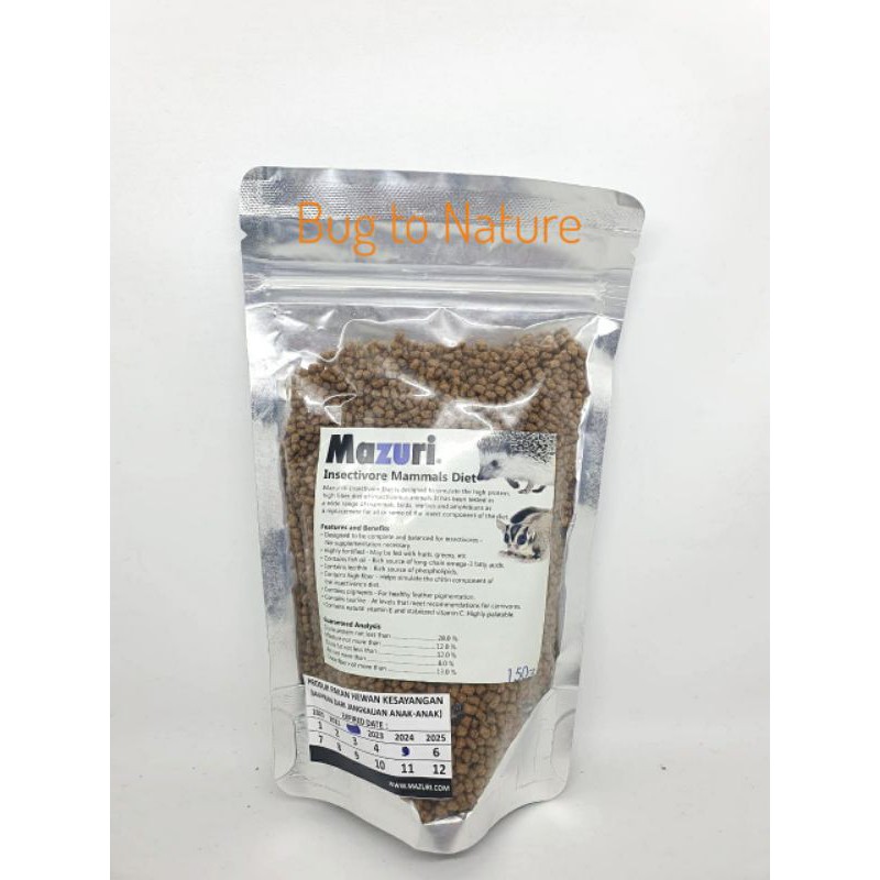 Jual Mazuri Insectivore Mammals Diet Pakan SG Hedgehog Hamster Gerbil ...