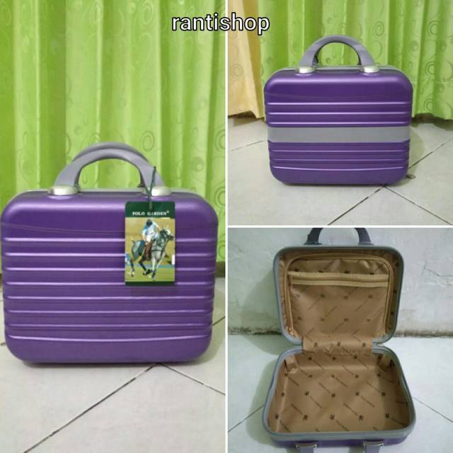 Jual Mini Koper Polo Garden / Beauty Case (Ungu) | Shopee Indonesia