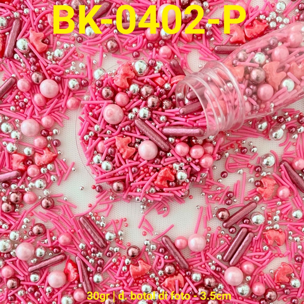 Jual TRIMIT SPRINGKEL SPRINKLES 30GR MUTIARA RAINBOW MERAH HIJAU / GR ...