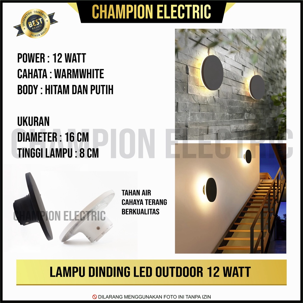 Jual Lampu Dinding Minimalis LED Wall Light 12 Watt 12W Tempel Pilar ...