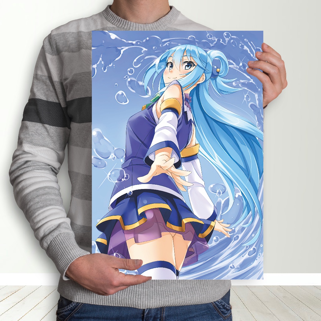 Jual Poster Anime Konosuba Satou Kazuma Megumin Aqua Darkness - Size A3 ...