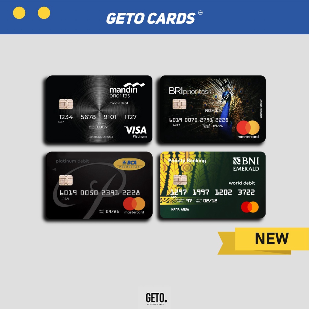Jual Stiker Sticker Skin Kartu Atm Fake Prioritas BCA MANDIRI BRI BNI ...
