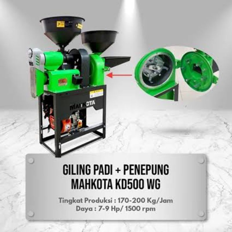 Jual Mesin Selep Padi Giling Tepung Mahkota KD500WG Pakai Engine KD 500 WG - Unit Saja | Shopee ...
