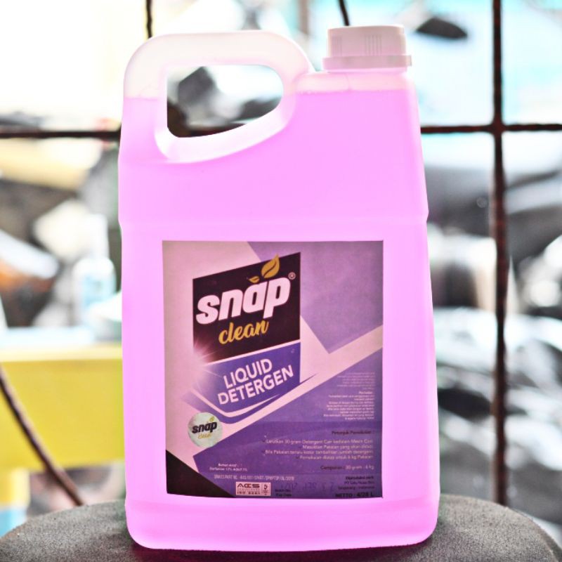 Jual Detergen Cair/Liquid Detergent SNAP CLEAN 4 Liter | Shopee Indonesia