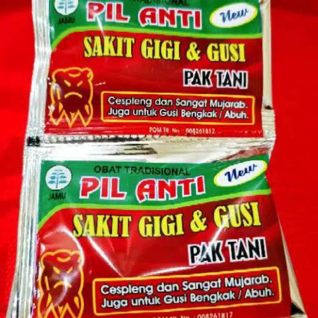 Jual PIL SAKIT GIGI PAK TANI OBAT HERBAL JAMU TRADISIONAL ATASI SAKIT GIGI DAN GUSI BENGKAK ...