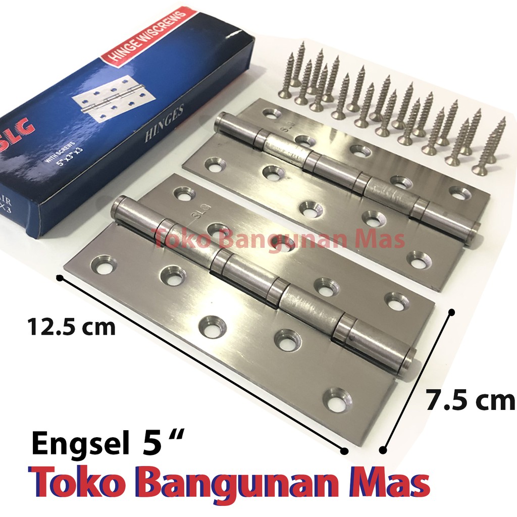Jual Engsel Tebal SOLIGEN 5" Stainless ENGSEL JENDELA PINTU 5 INCH ...