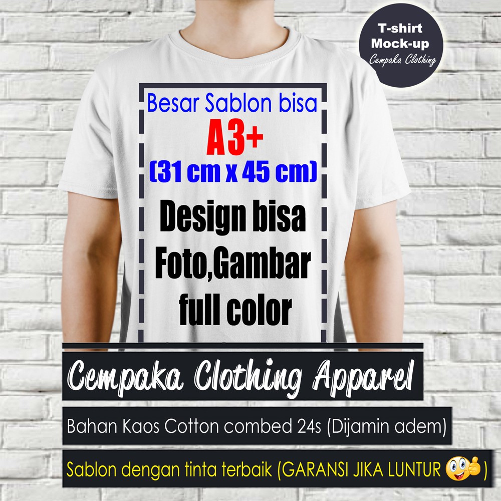 Jual JASA SABLON KAOS BAJU SATUAN MURAH DIGITAL PRINT, dengan design ...