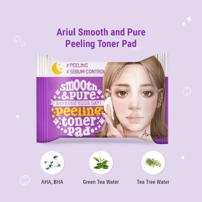 Jual Ariul Smooth Pure Lip & Eye Remover Toner Pad / Pure Cleansing ...