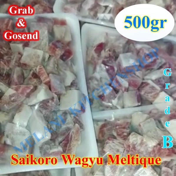 Jual Saikoro Wagyu Meltique cube steak beef Grade B ( Potongan tidak ...