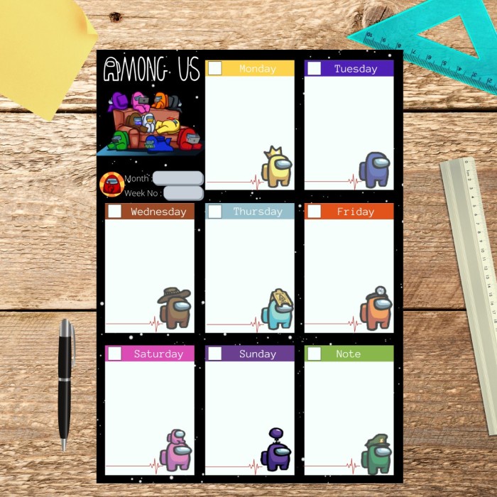 Jual [RESTOCK] WEEKLY PLANNER BOOK EDISI AMONG US / BUKU NOTE / AGENDA ...