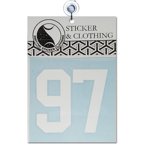 Jual Stiker Nomor 2 Angka Baseball Style Number Cutting Sticker Putih ...