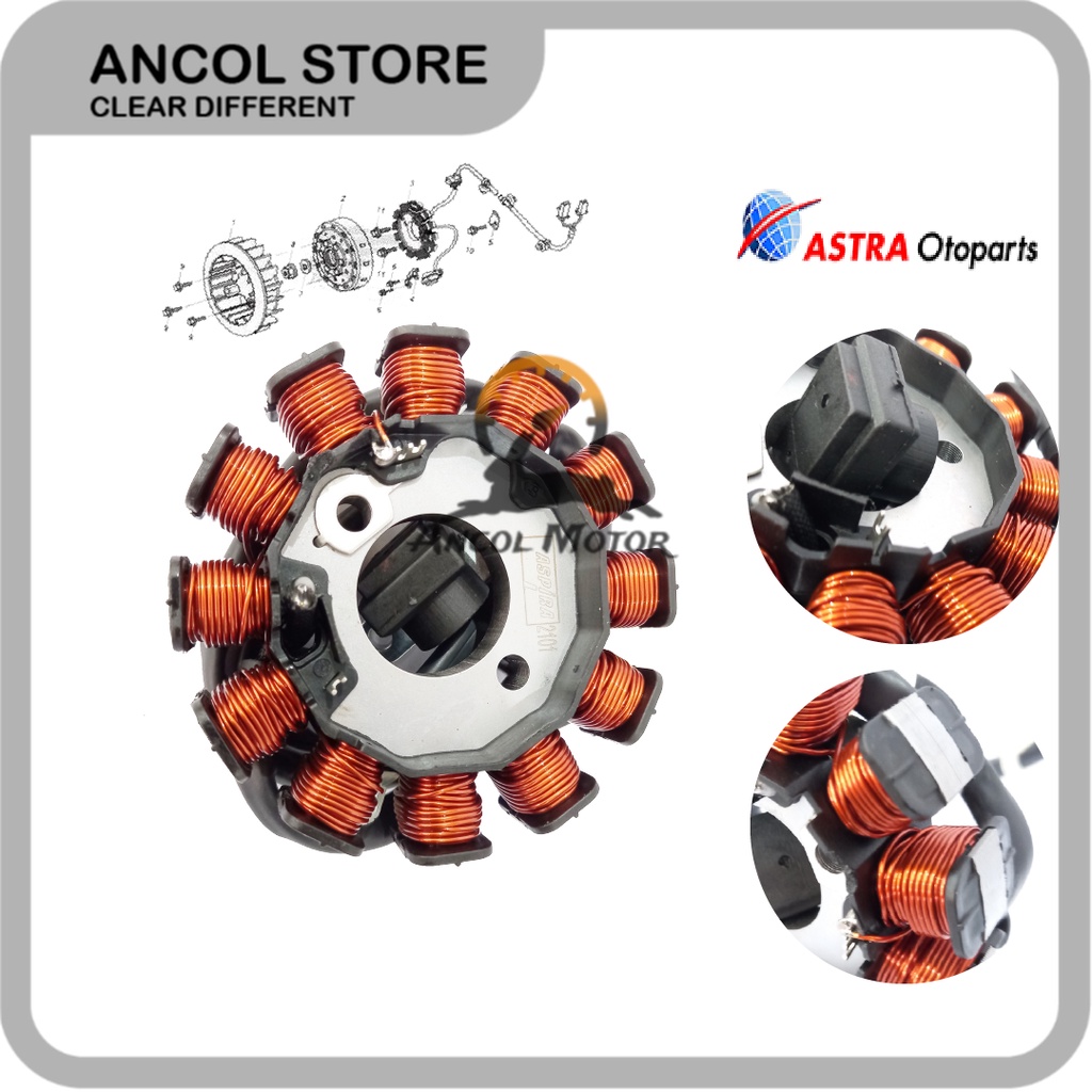 Jual Aspira Spul Stator Comp Assy Beat POP Sporty eSP K25 Spull Magnet ...