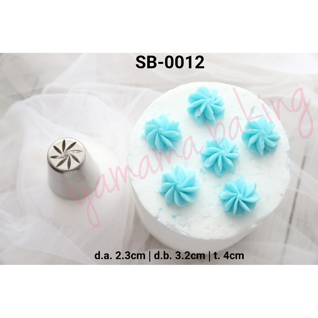 Jual SB-0012 Spuit pipping tip rusia besar bunga flower buttercream ...
