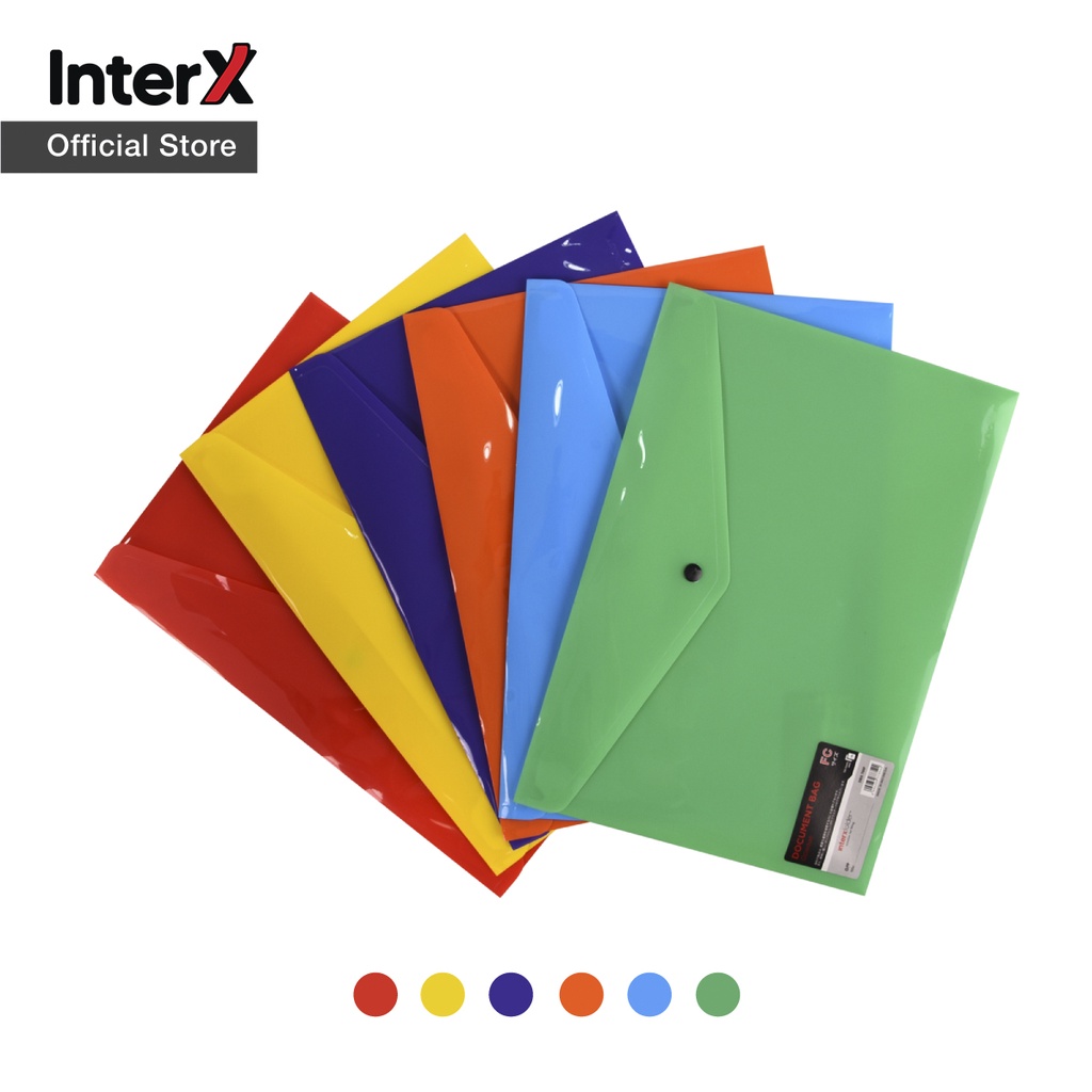 Jual InterX Folder Map Kancing / Dokumen File Bag Warna Opaque Folio (F4) | Shopee Indonesia