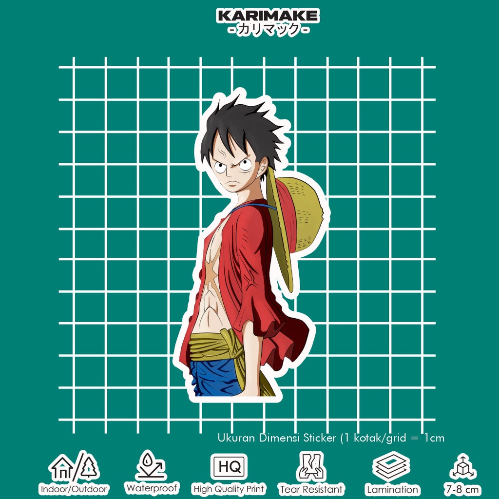 Jual Sticker Pack One Piece MUGIWARA MONKEY D. LUFFY Stiker Laptop ...