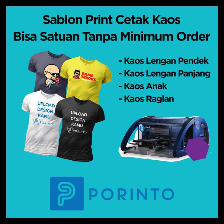 Jual Sablon Print Cetak Kaos Bisa Satuan dan Grosir | Banyak Variasi ...