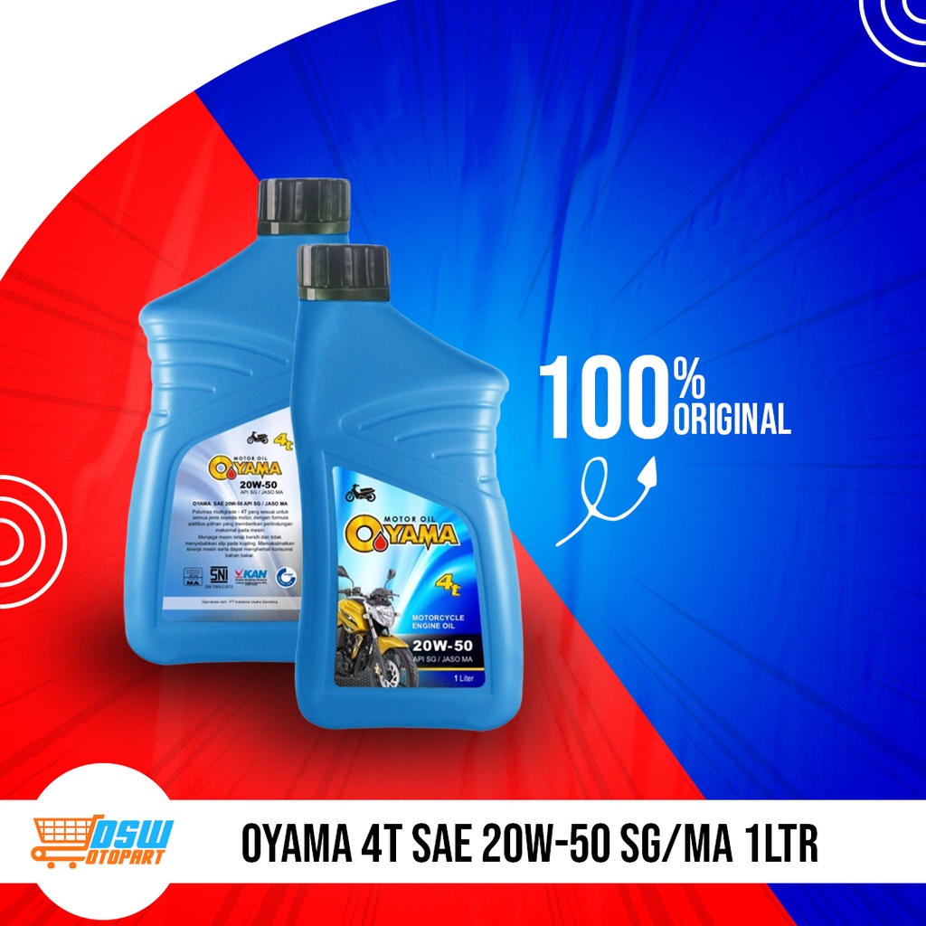 Jual OLI MOTOR OYAMA 4T SAE 20W50 SG/MA 1LTR | Shopee Indonesia