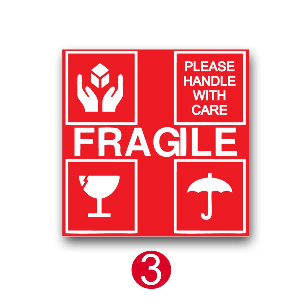 Jual STIKER LABEL/ HATI-HATI/ FRAGILE/ PENGIRIMAN MAKANAN/ FOOD ...