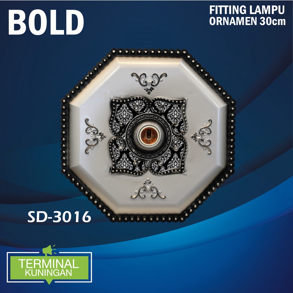 Jual Vicon fitting lampu ornamen bold fiting hias plafon jumblo 30cm ...