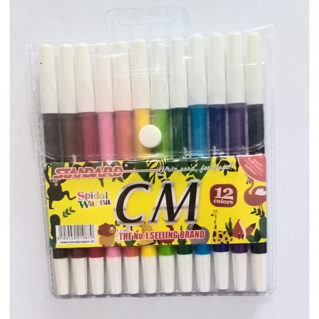 Jual Spidol Warna Pencil Type 12 Colors Standart CM | Shopee Indonesia