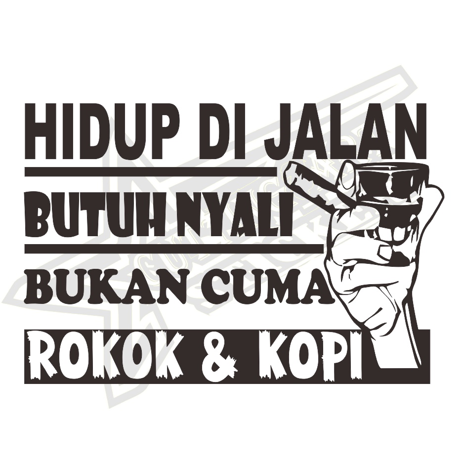 Jual Cutting Sticker Mobil tulisan kata-kata haya penikmat rokok&kopi ...