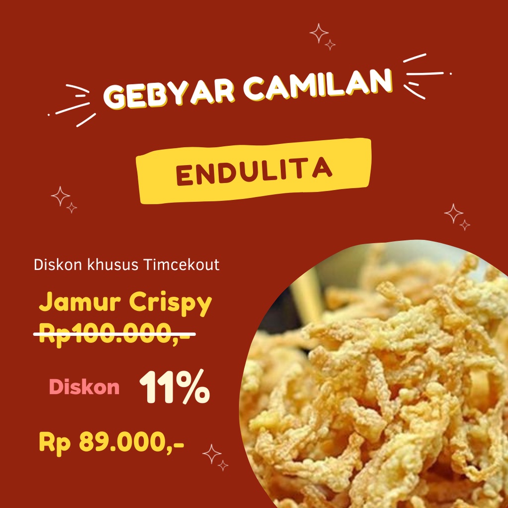 Jual Jamur Crispy 500gr Renyah/ jajan lebaran/ kripik jamur tiram ...