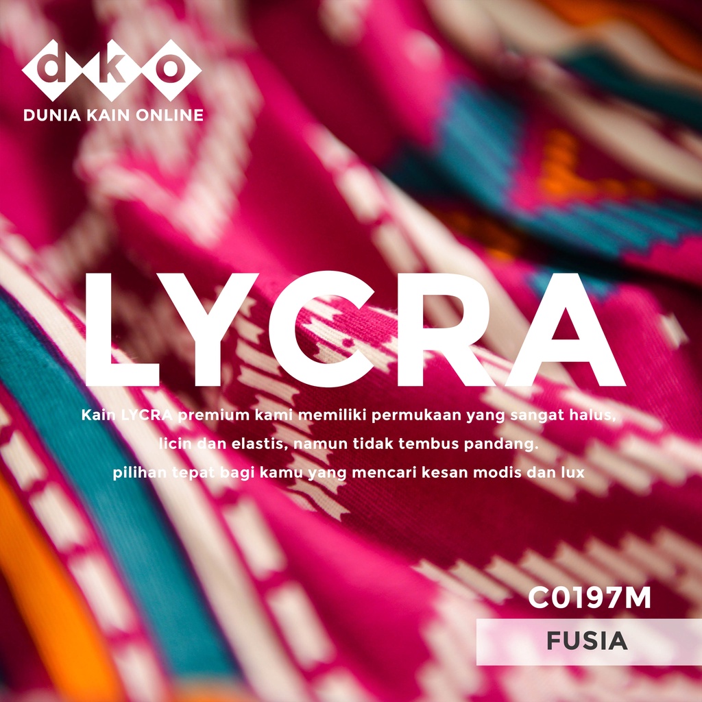 Jual DKO Kain LYCRA Premium Cotton Stretch Fusia Motif Batik X Wajik ...