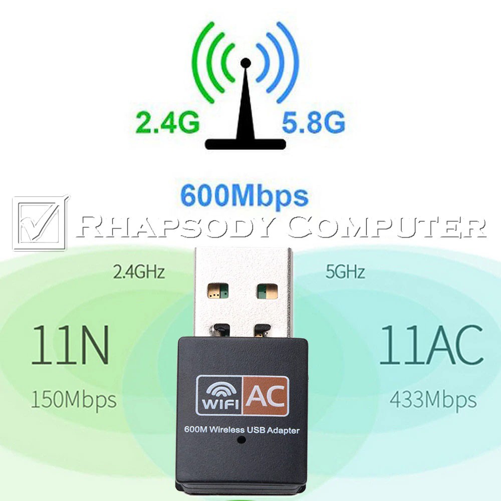 Jual Realtek USB WiFi 5 AC Wireless Adapter Dual Band 5GHz-2.4GHz ...