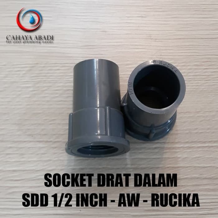 Jual GROSIR - FITTING PIPA PVC - SOCKET DRAT DALAM - SDD - 1/2 INCH ...
