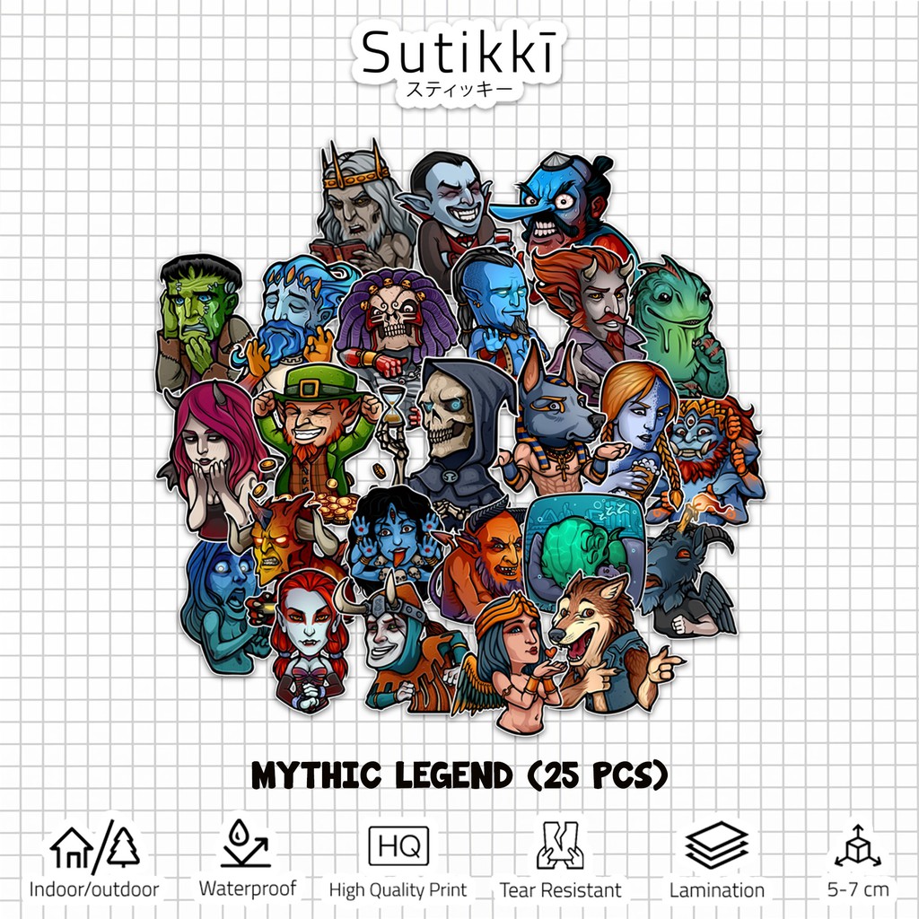 Jual Sutikki | Sticker Pack Myth Legend Urban legend Legenda Setan ...