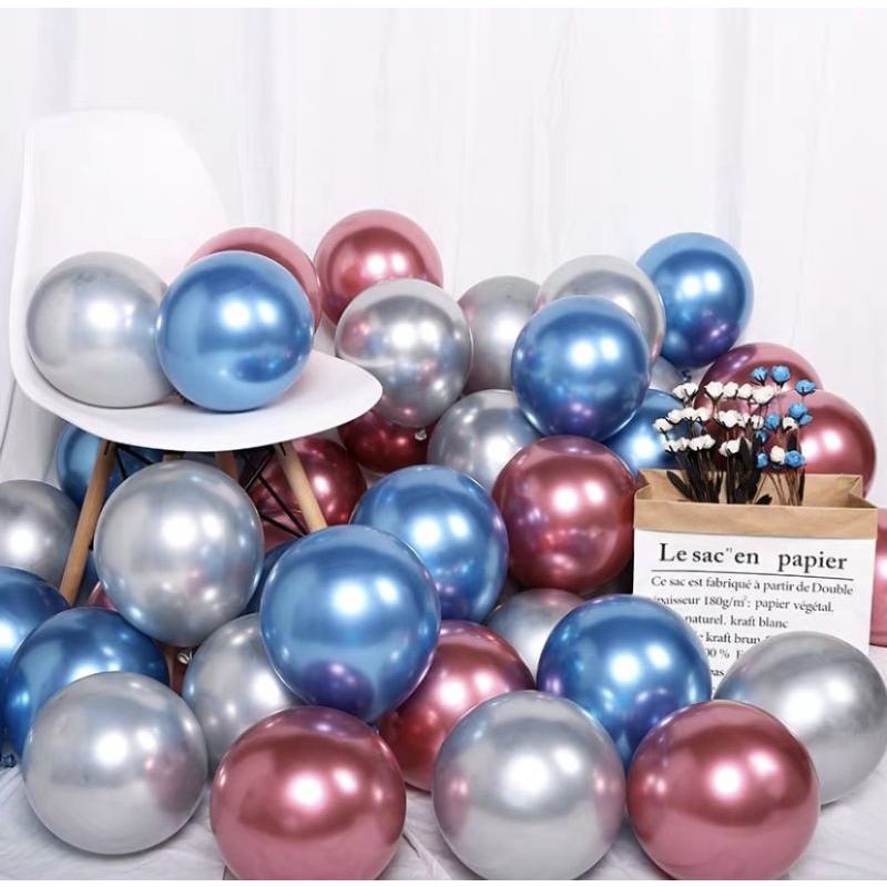Jual Balon Latex Metalik Chrome 12 inch / Balon Chrome / Balon Latex ...
