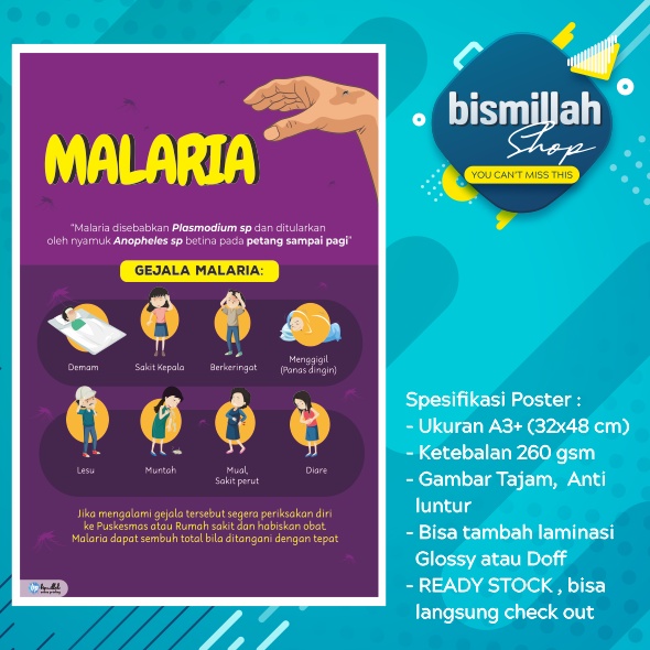 Jual Poster Kesehatan Malaria | Shopee Indonesia