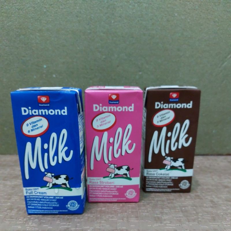 Jual Diamod susu UHT 200ml 1 varian rasa | Shopee Indonesia