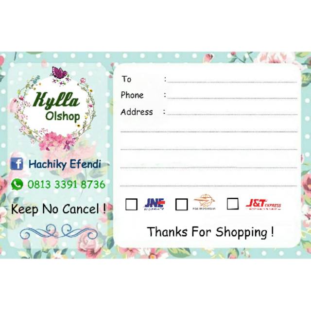 Jual Design desain label stiker pengiriman(HANYA DESIGN,DESAIN ...