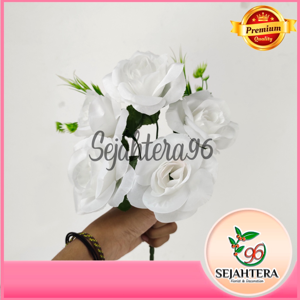 Jual BUNGA MAWAR ROSE PLASTIK TIPE- SJ CABANG 5 (1 PCS) - BUNGA MAWAR ...