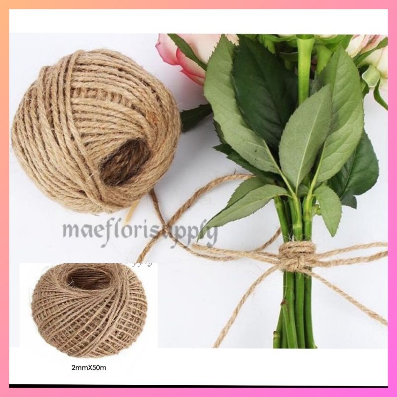 Jual Tali Rami 50m / Goni atau Tali Jerami (straw string) | Shopee ...