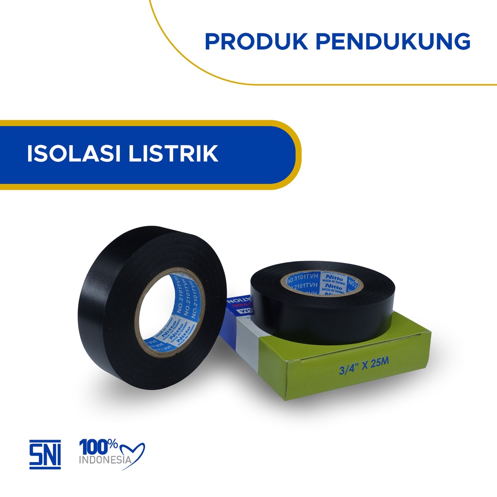 Jual Isolasi Listrik PVC Hitam 3/4" x 30 Meter | Shopee Indonesia