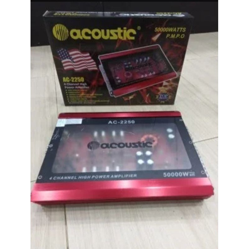 Jual POWER AMPLIFIER MOBIL 4 CHANNEL ACOUSTIC AC-2250 MOSFET ORIGINAL ...