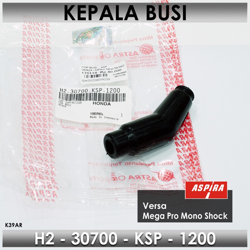 Jual Kepala Busi ASPIRA H2-30700-KSP-1200 ASLI Verza, MegaPro Monoshock ...