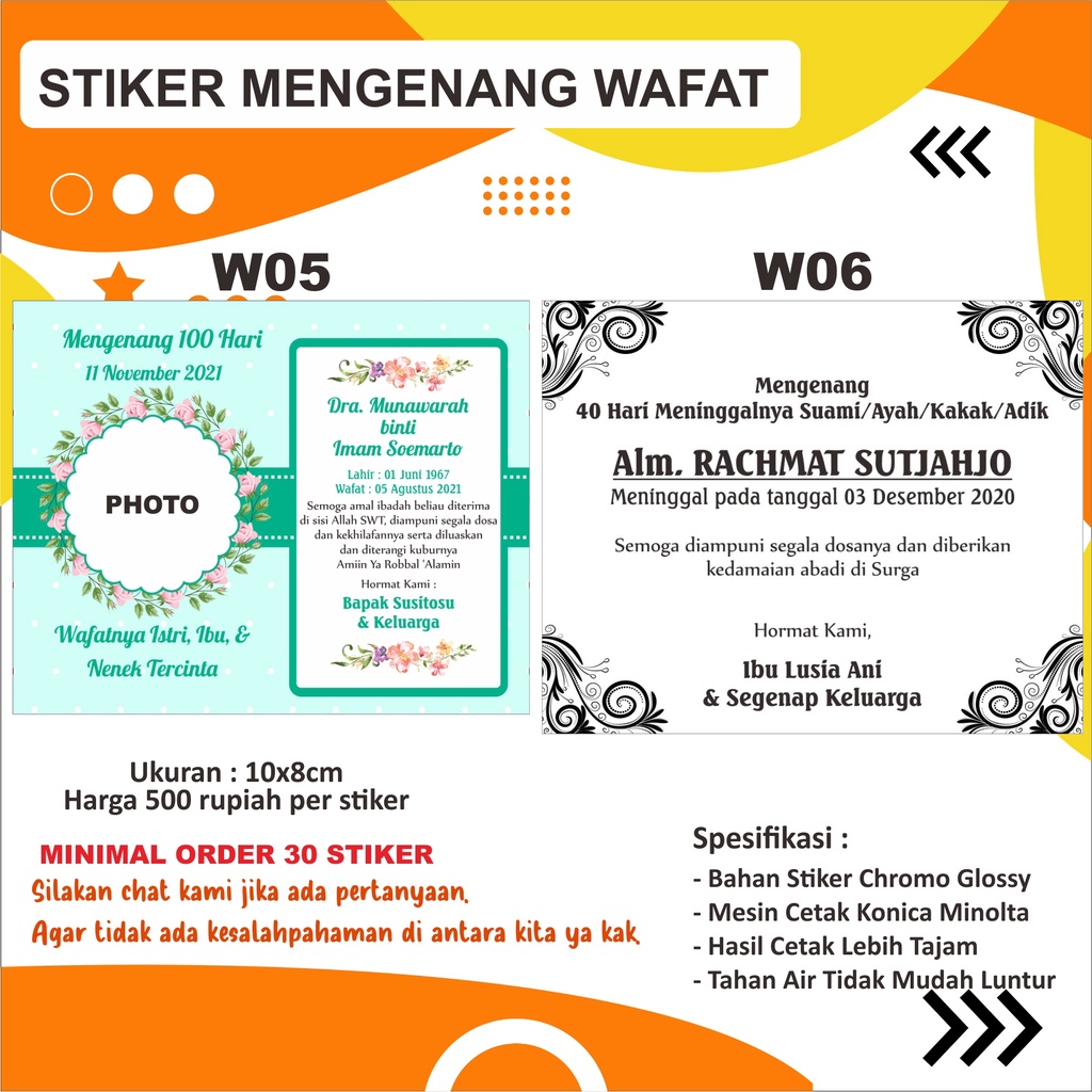 Jual Stiker label peringatan wafat 40 hari | Shopee Indonesia