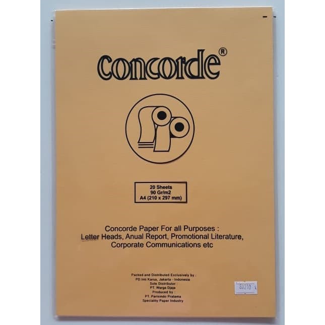 Jual Kertas Concorde 90 Gr A4 (80210) - Golden Yellow (Pak Isi 20 ...